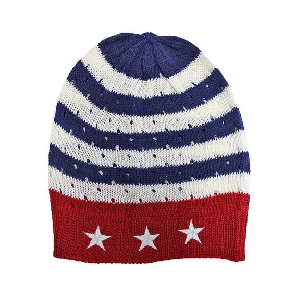 Luxury Divas | Accessories | American Flag Red White Blue Beanie Cap ...